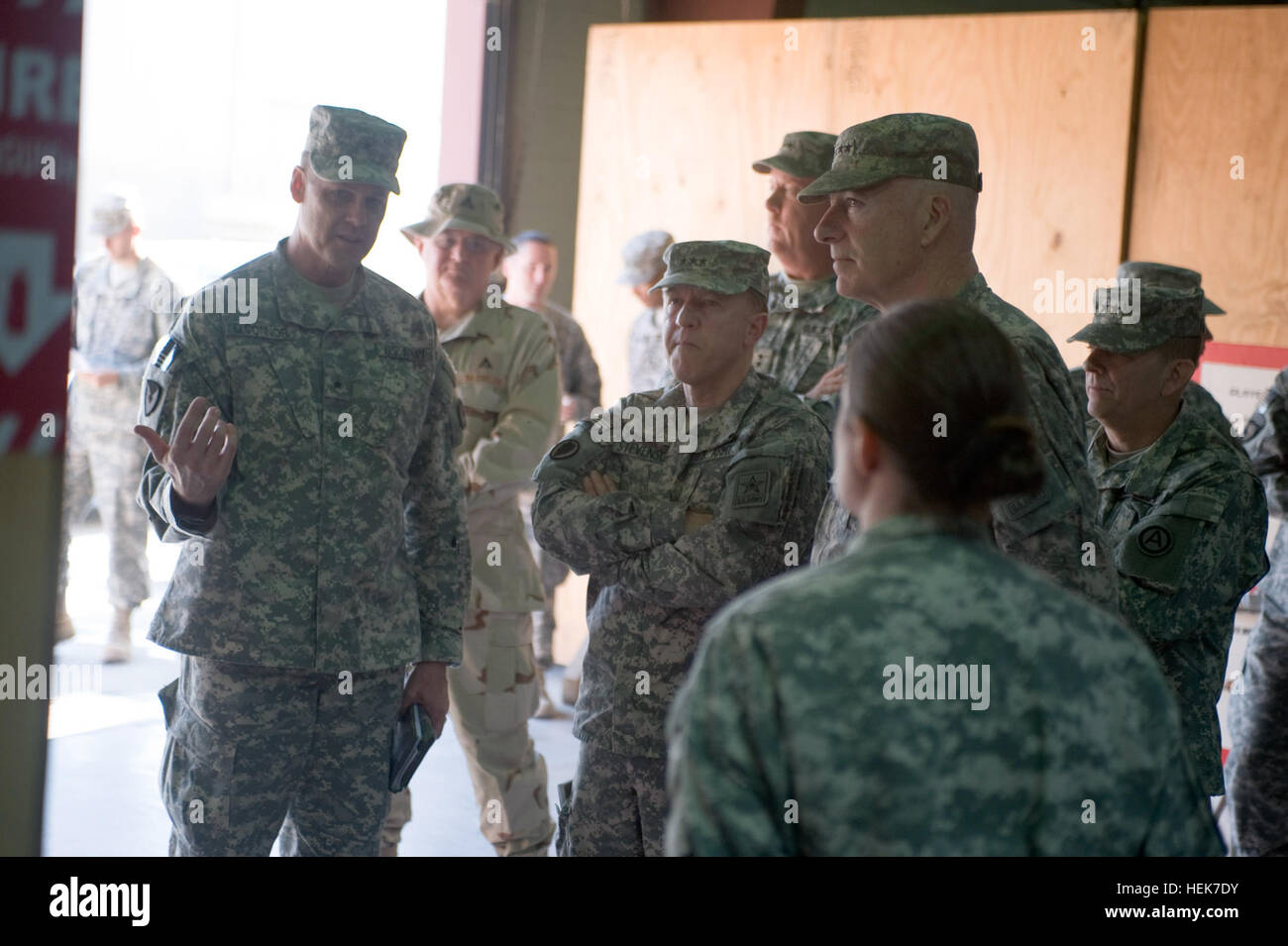 Brig. Gen. John O'Connor (left), Third Army chief of logistics, briefs ...