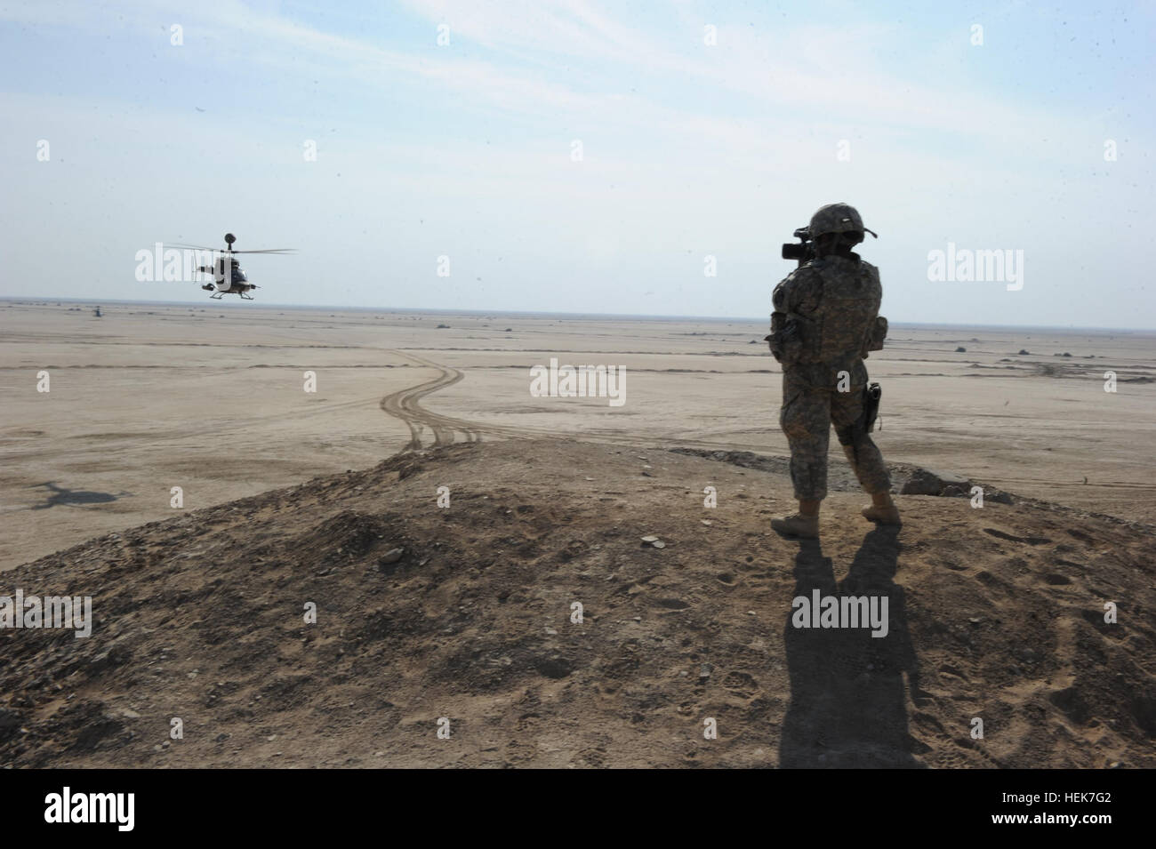 U.S. Pvt. Danielle Hendrix, assigned to the 982nd Combat Camera Company ...
