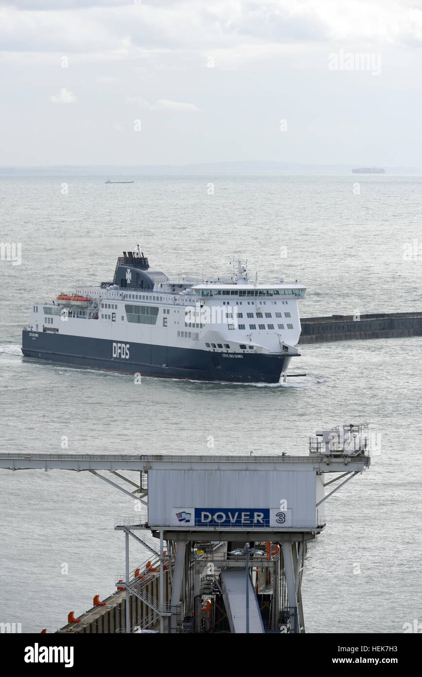 Ferry in the Port of Dover in Kent, United Kingdom Stock Photo - Alamy