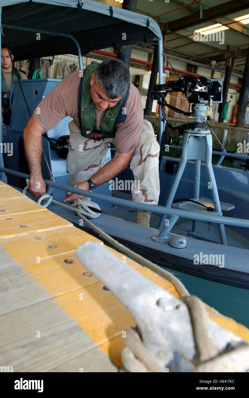 Port Security Chief Edward Messino, a member of Coast Guard Port ...