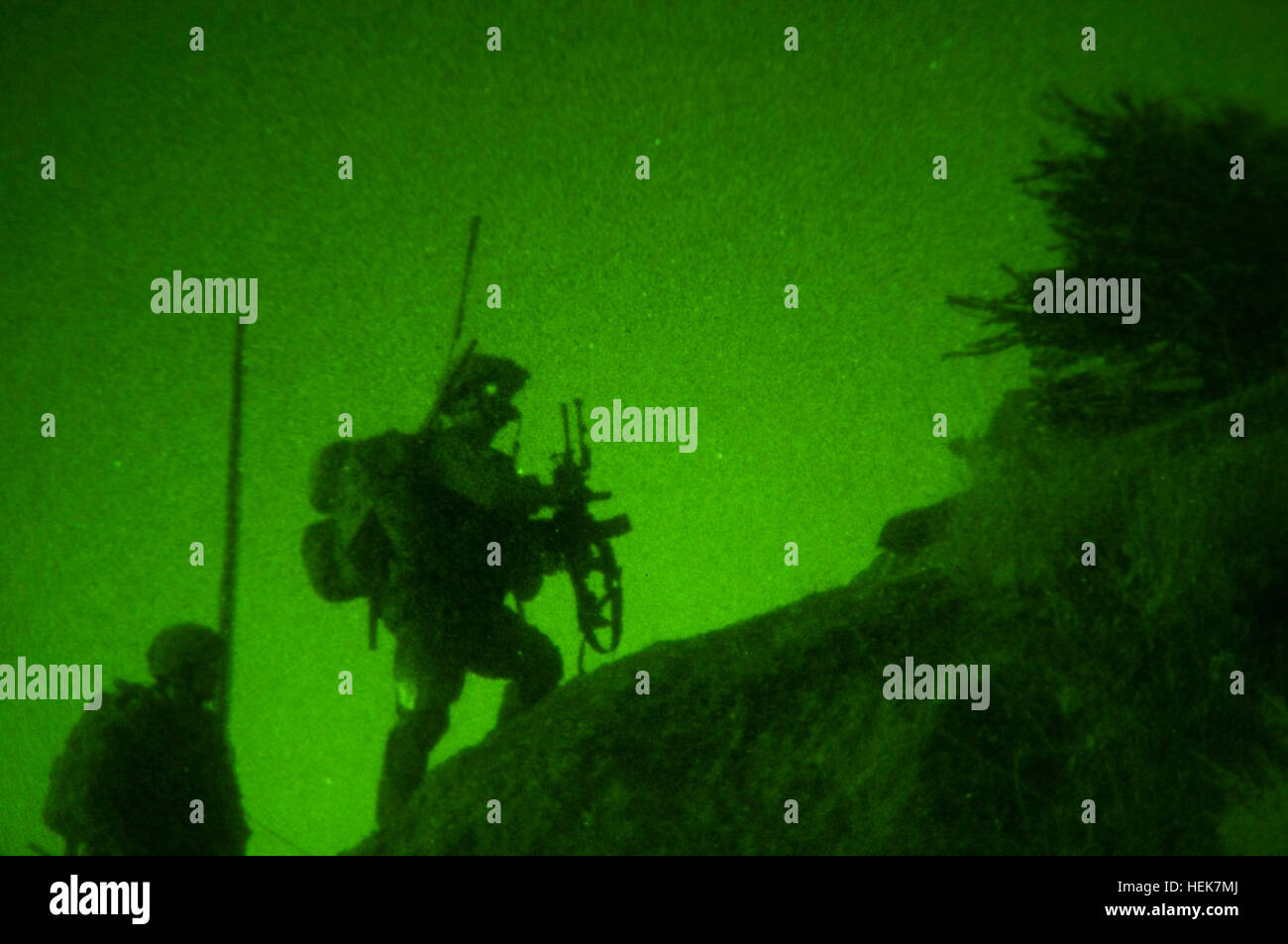 Scaling treacherous terrain in the dead of night, Afghan National Army ...