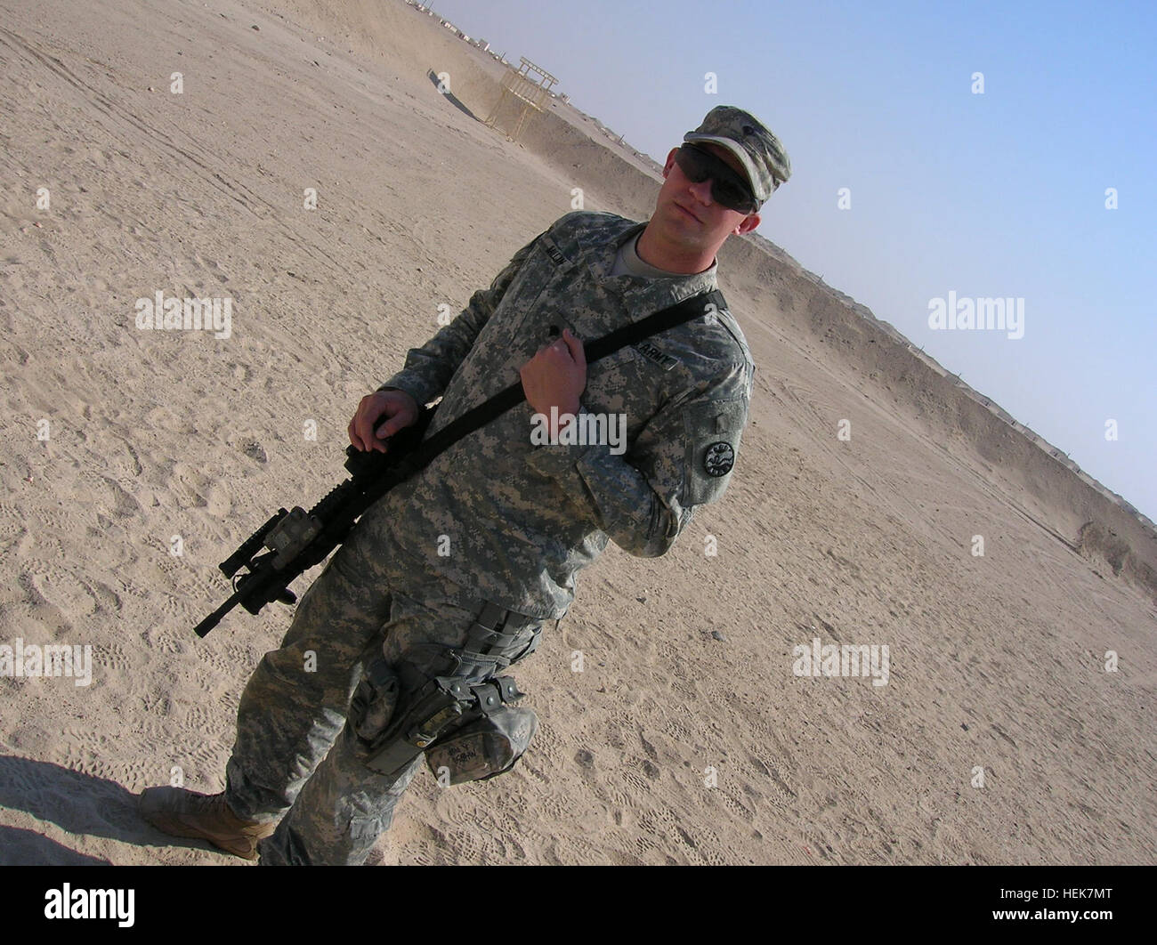 Spc. Riley Mullin, convoy escort platoon member with Golf Company, 3rd ...