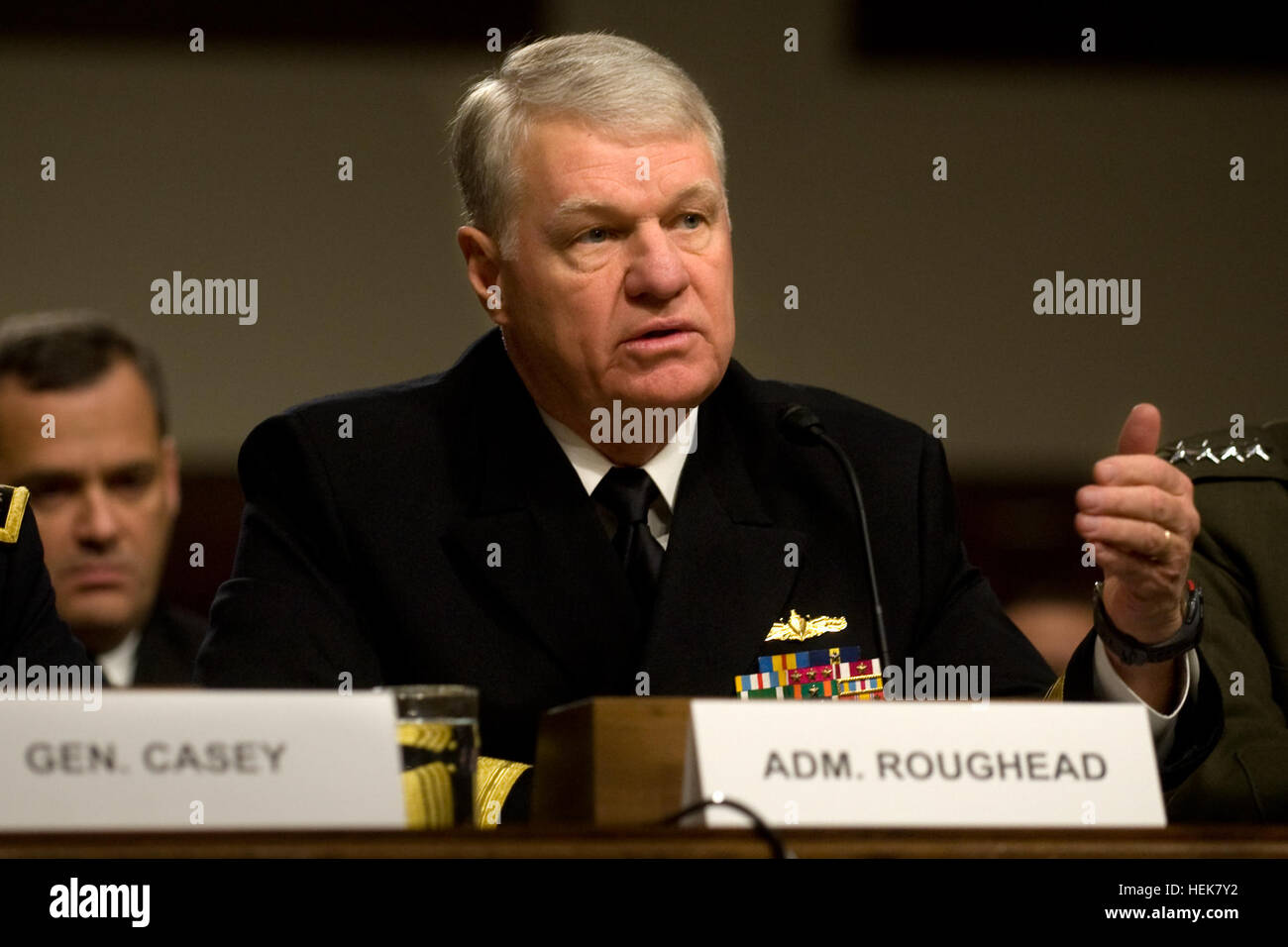 U.S. Navy Chief of Naval Operations Adm. Gary Roughead testifies before ...