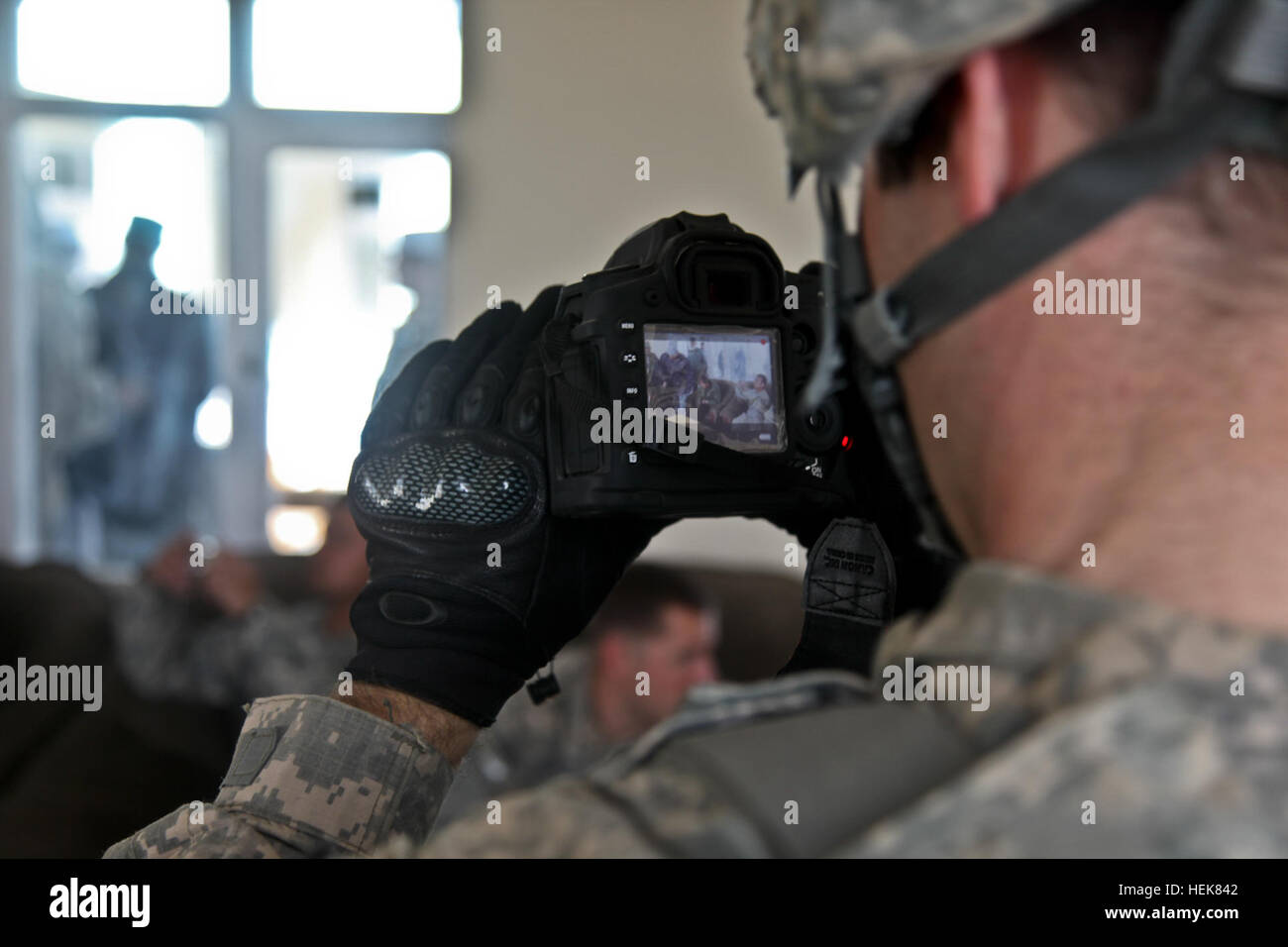 U.S. Army Cpl. Kevin Martin with 55th Signal Company Combat Camera out ...