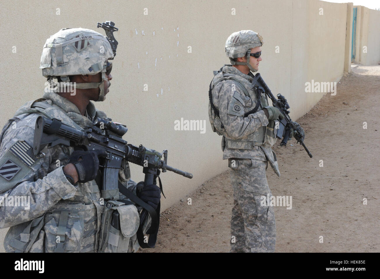 U.S. soldiers assigned to Alpha Company, 3rd Battalion, 7th Infantry ...