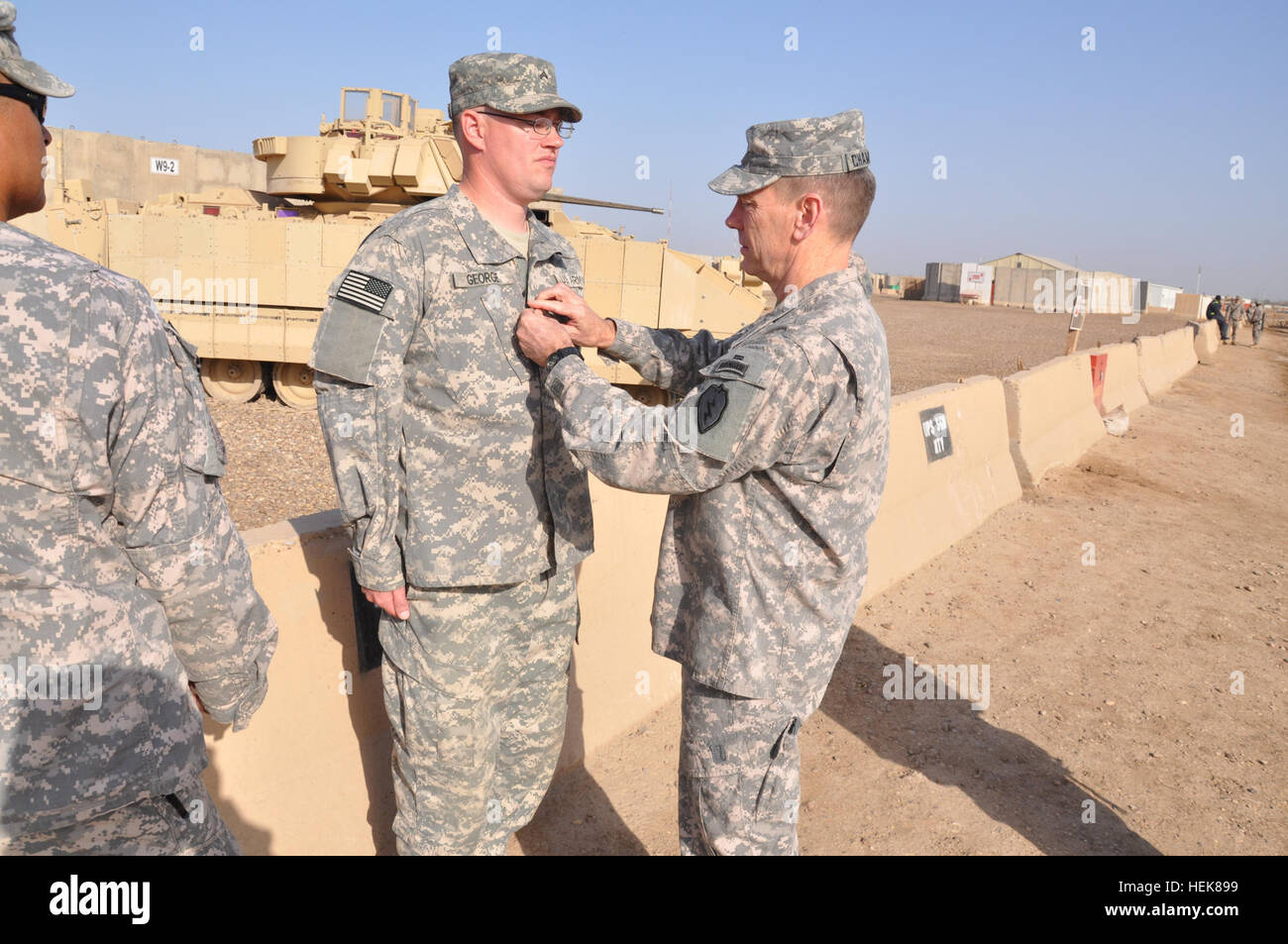 Maj. Gen Bernard S. Champoux (right), commanding general of the 25th ...