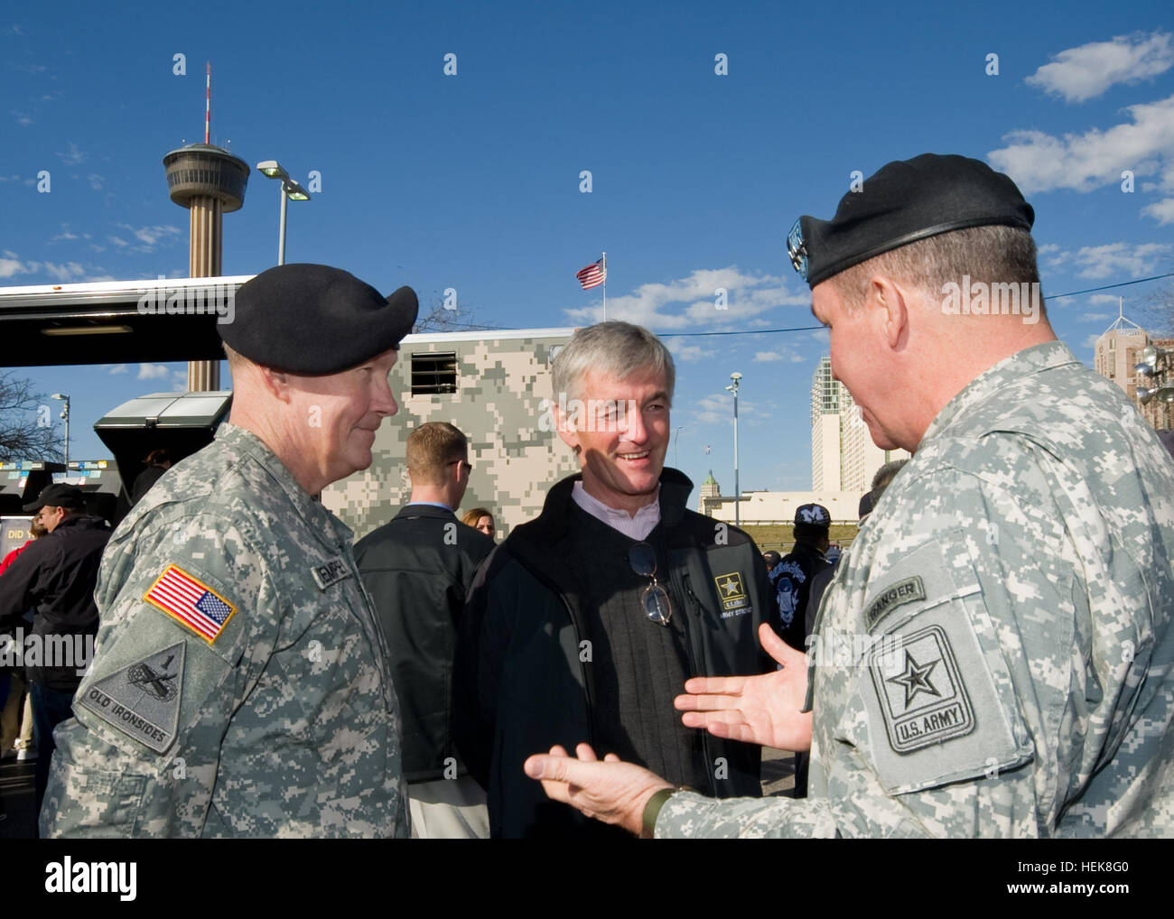 U.S. Army Lt. Gen. Benjamin Freakley, right, the commanding general of ...