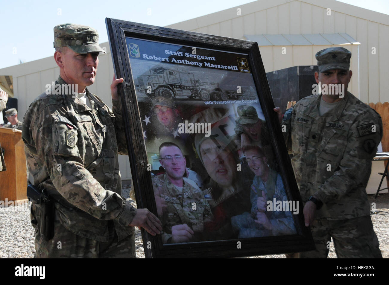 Third Sustainment Brigade Commander, Col. Ron Novack and Lt. Col. Louis ...