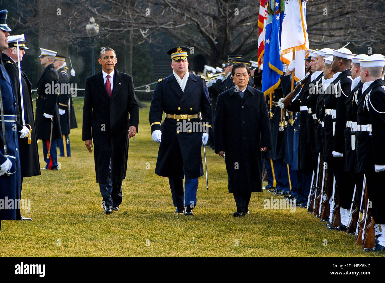 U.S. President Barack Obama, left, Colonel David P. Anders, Commander ...