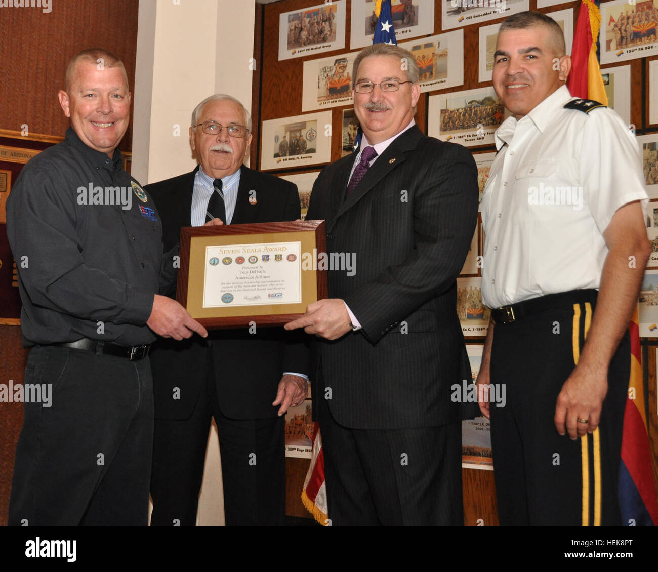 From left, Arizona ESGR Executive Director Lawrence "Butch" Wise ...
