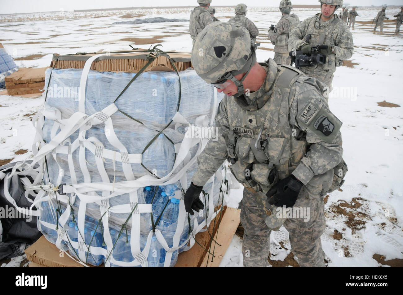 U.S. Army Spc. Robert Smallman, parachute rigger with Task Force ...