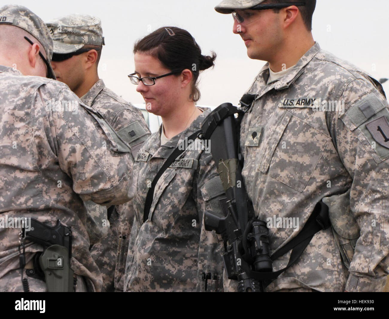 Lt. Col. Dale L. Farrand (left), commander of the 299th Brigade Support ...