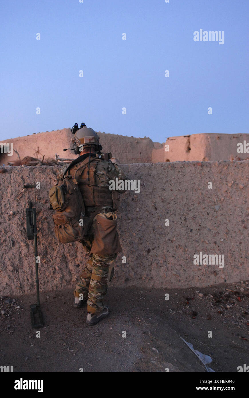 A U.S. Navy explosives ordnance disposal technician, assigned to ...