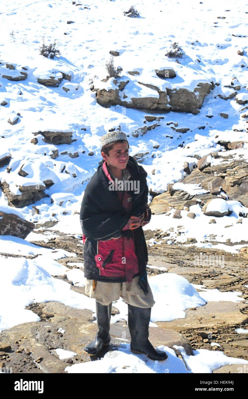 An Afghan boy from a village in the Sar Hawza District, Paktika ...