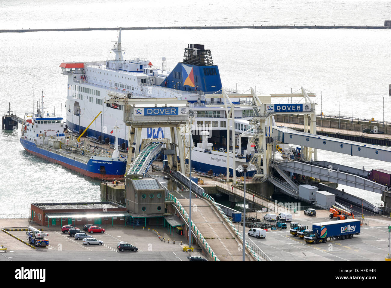 Ferry in the Port of Dover in Kent, United Kingdom Stock Photo - Alamy