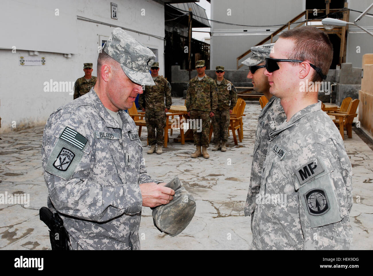 Chief Warrant Officer 4 Shawn Blood, supply and services officer in ...