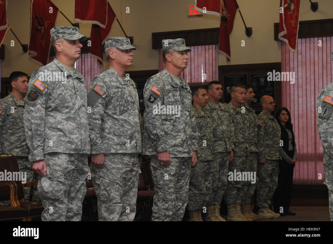 (L-R) Brig. Gen. Thomas P. Evans, Maj. Gen. Bill Gerety, commander 80th ...