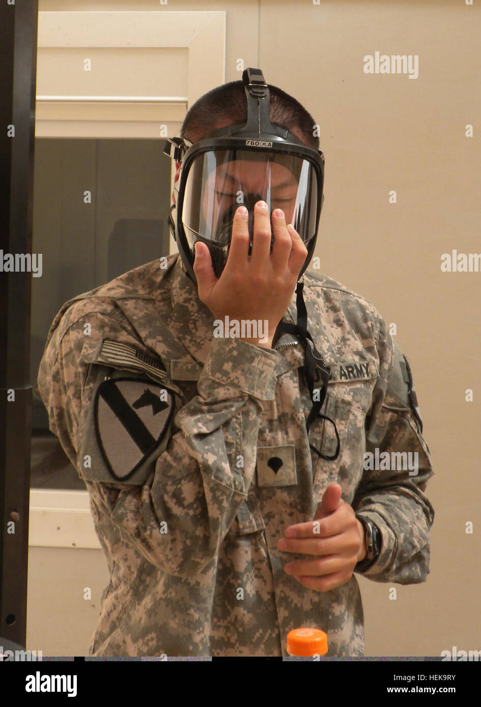 U.S. Army Spc. Wei Ni of Charlie Medical Company, 215th Brigade Support ...