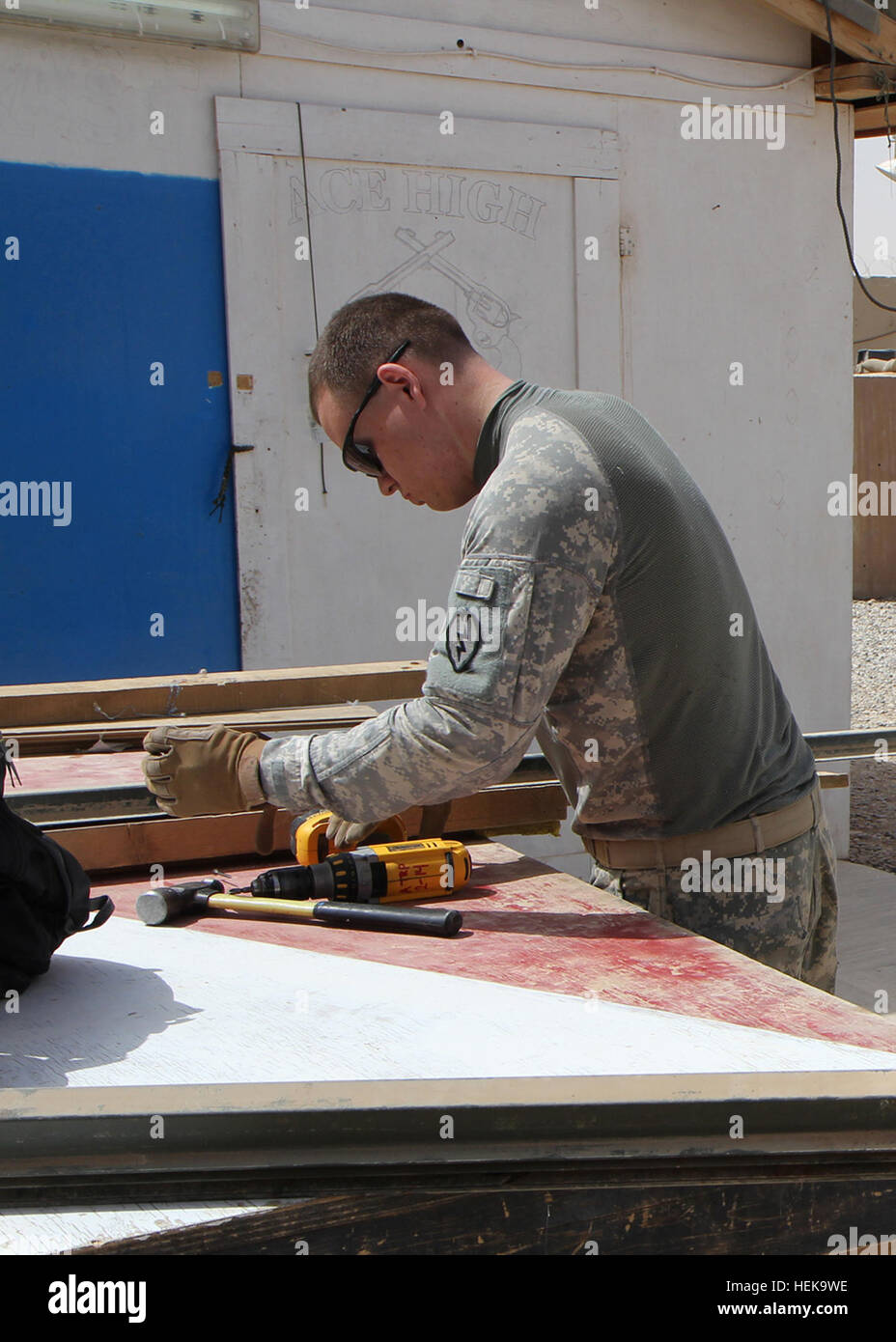 Spc. Hubbard constructs brackets. CONTINGENCY OPERATING SITE COBRA ...