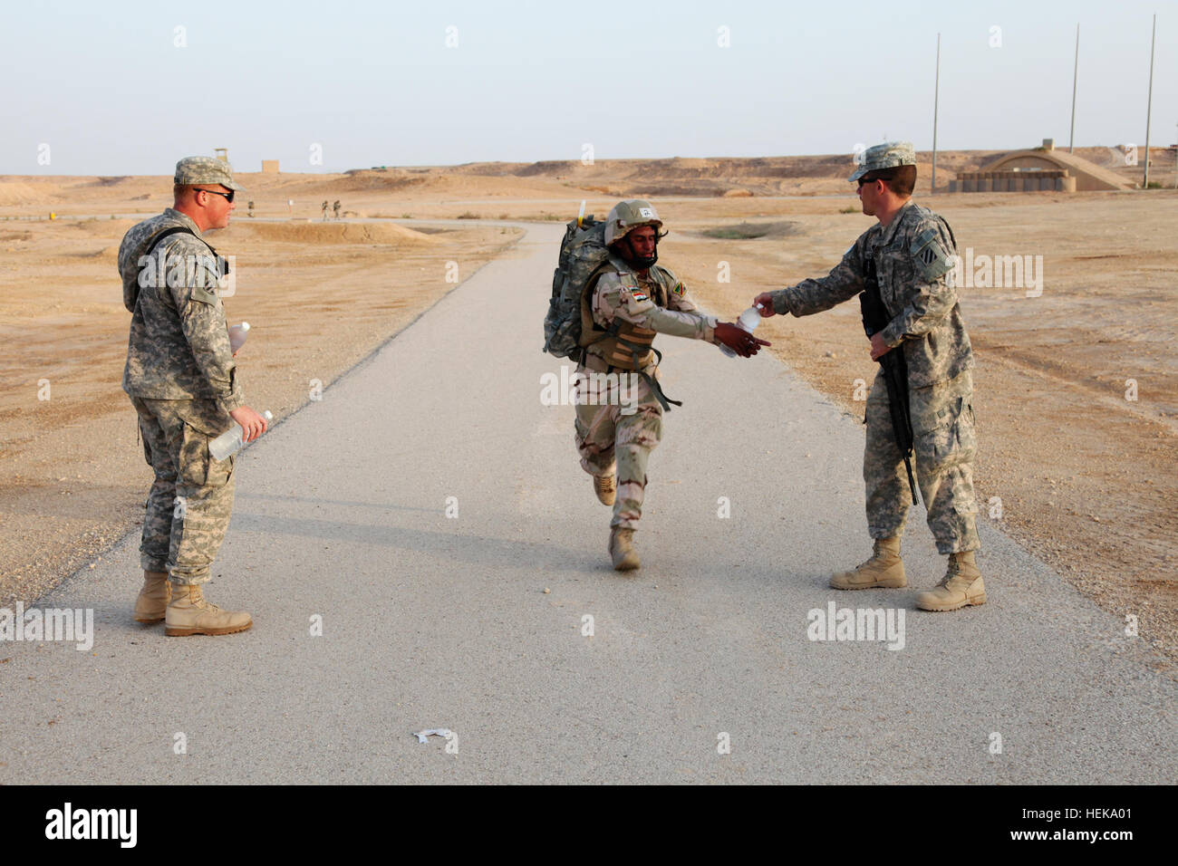 U.S. Army soldiers Spc. Craig Hoffman and Pfc. Kyle Robinson assigned ...