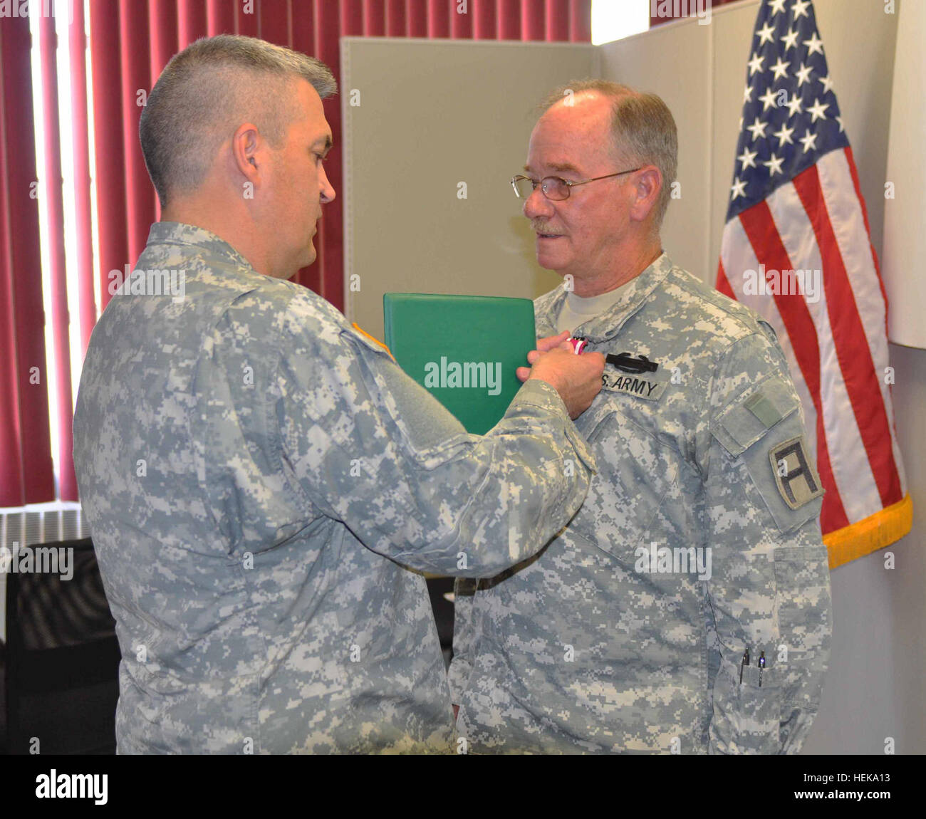 A U.S. Army service member retires after 42 years, receiving the ...