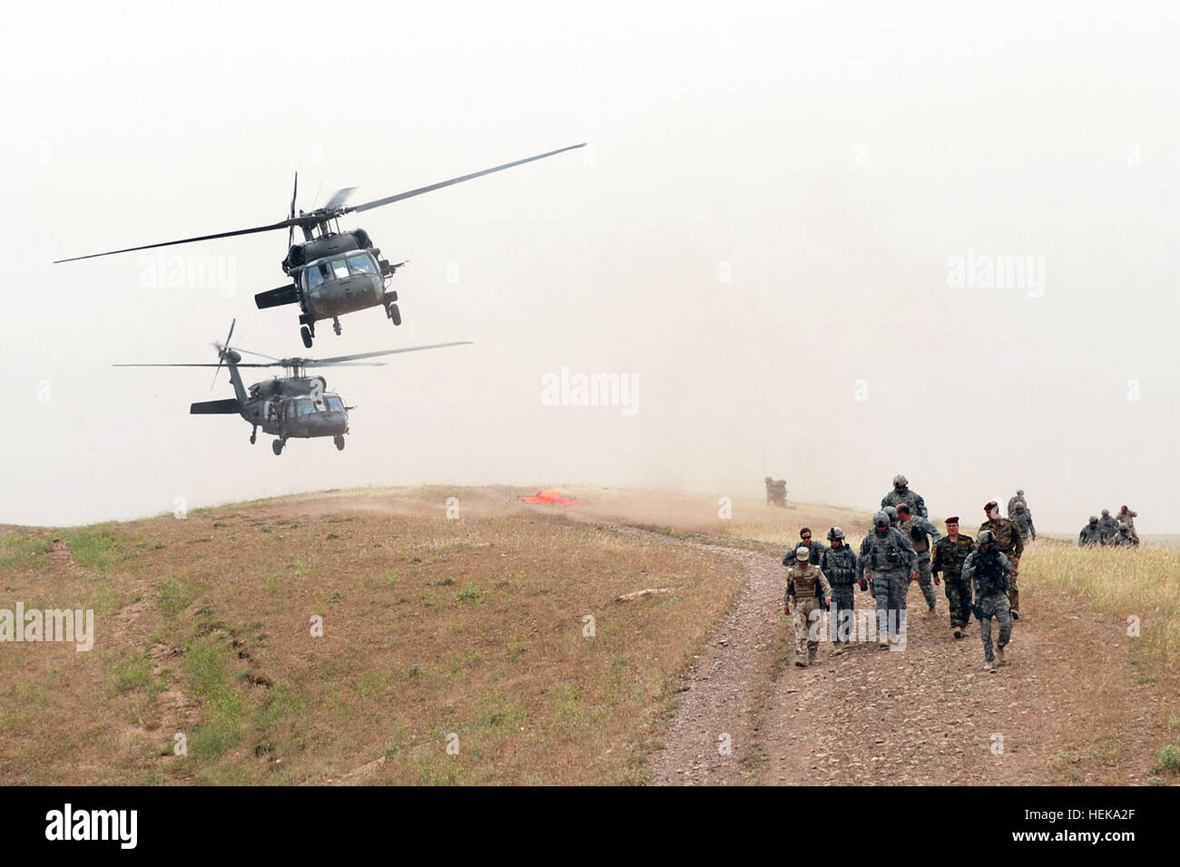 Members of the Multi-National Division-North command staff were flown ...