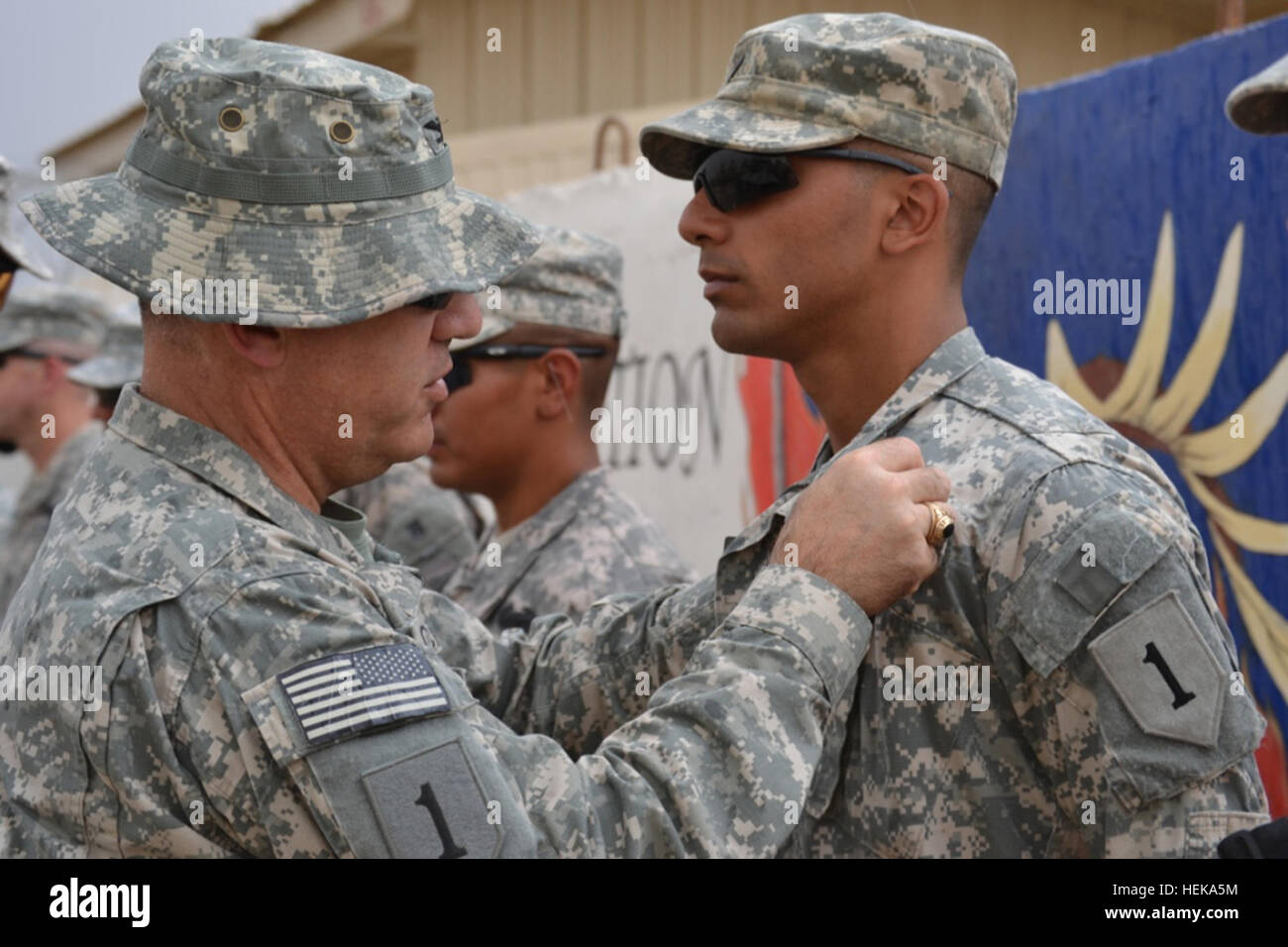 Col. Paul T. Calvert, left, commander of 2nd “Dagger” Advise and Assist ...