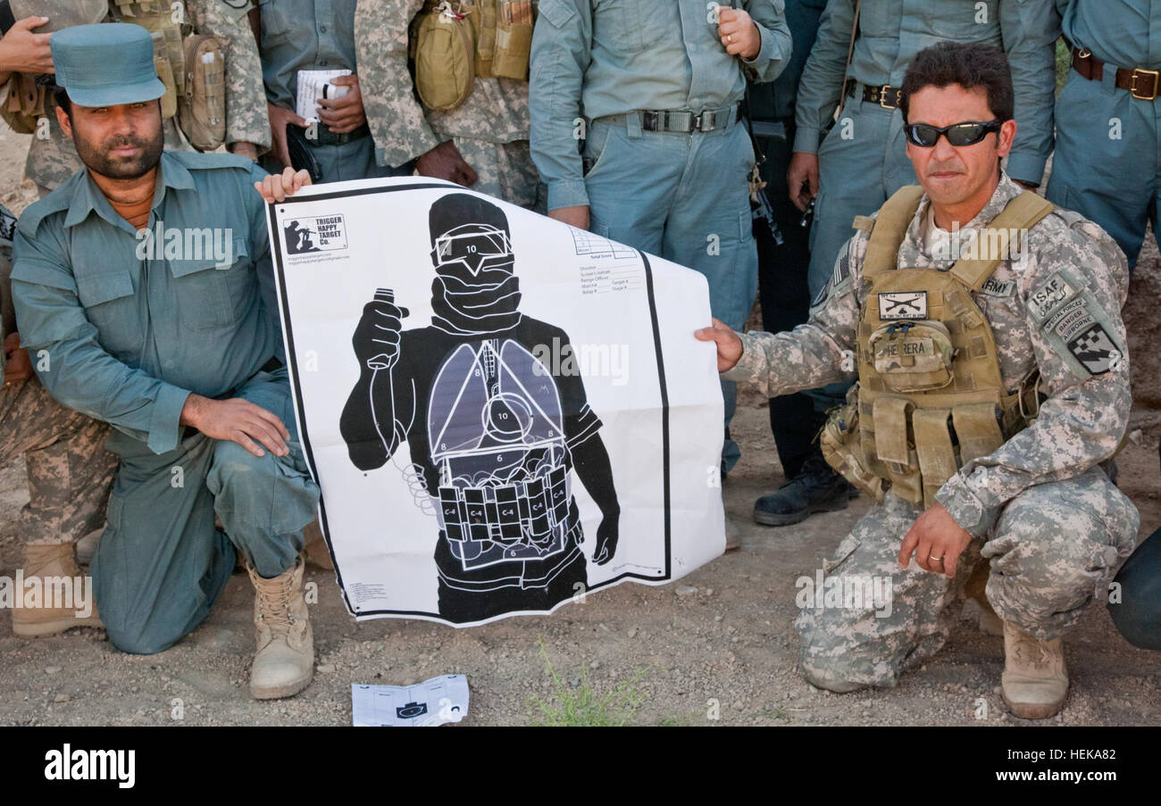 U.S. Army Soldiers and Afghan Customs Police (ACP) after training on ...