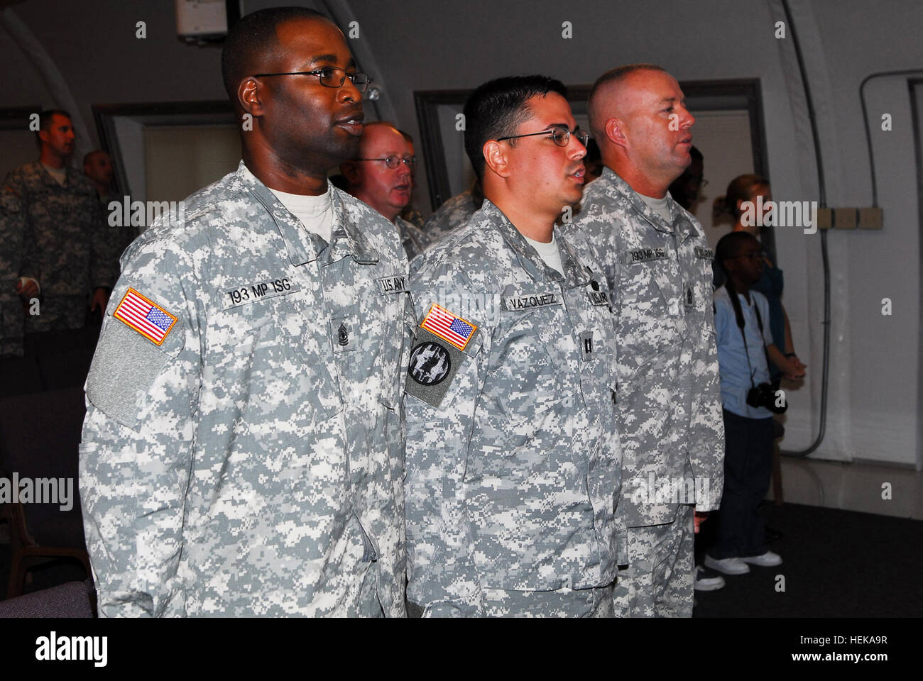 Army 1st Sgt. William L. Gamble, incoming first sergeant for the 193rd ...