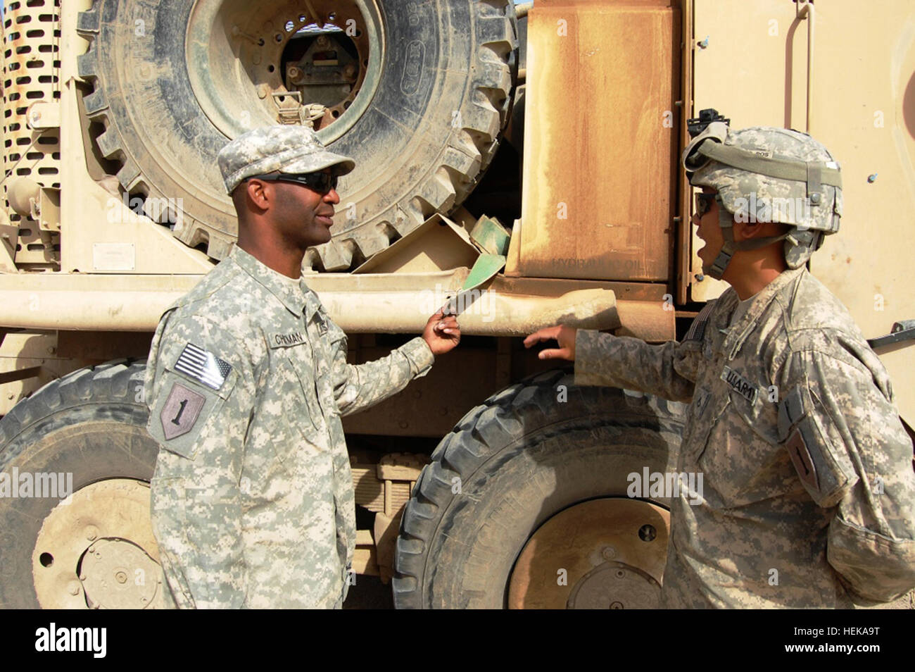 Sgt. Marcus Chatman, left, a motor transport operator and squad leader ...