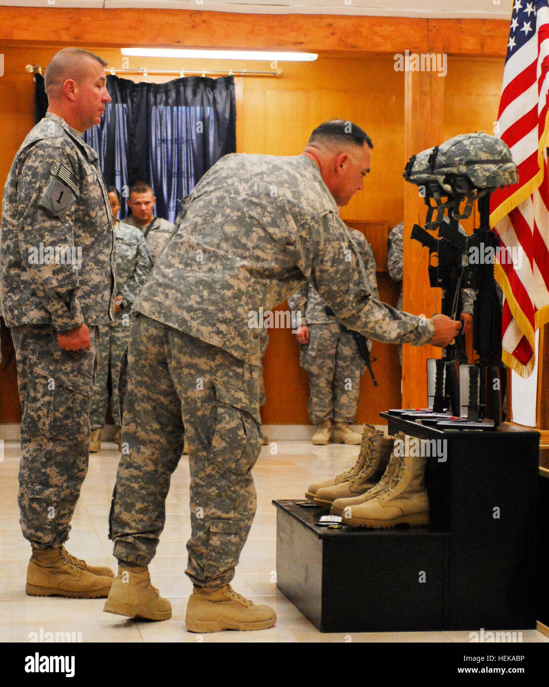 Col. Paul T. Calvert, right, commander of 2nd “Dagger” Advise and ...