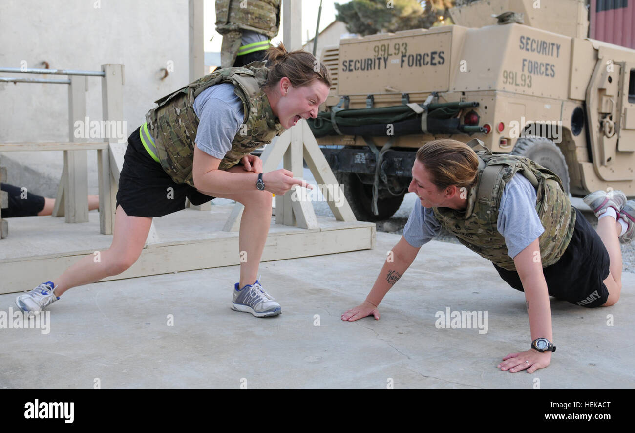 U.S. Army Spc. Ashley O’Hearn (left), a brigade aviation operations ...