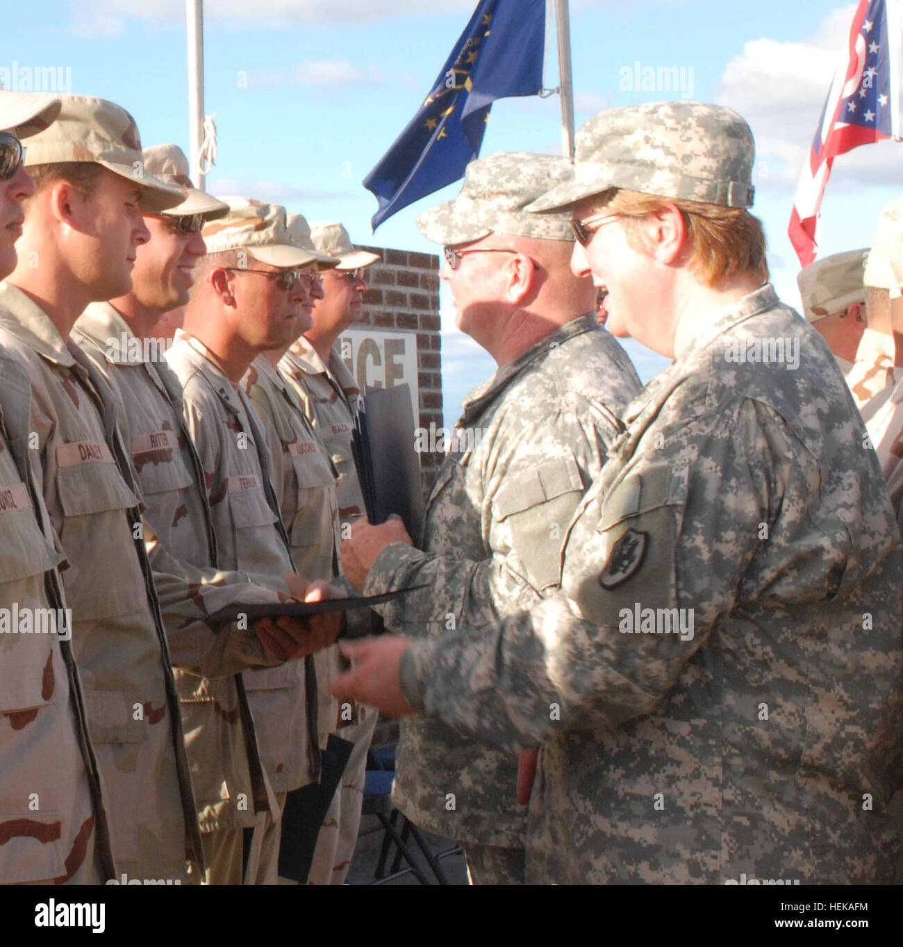 Army Col. Wendy Kelly and Army Sgt. 1st Class Domini McDonald presented ...