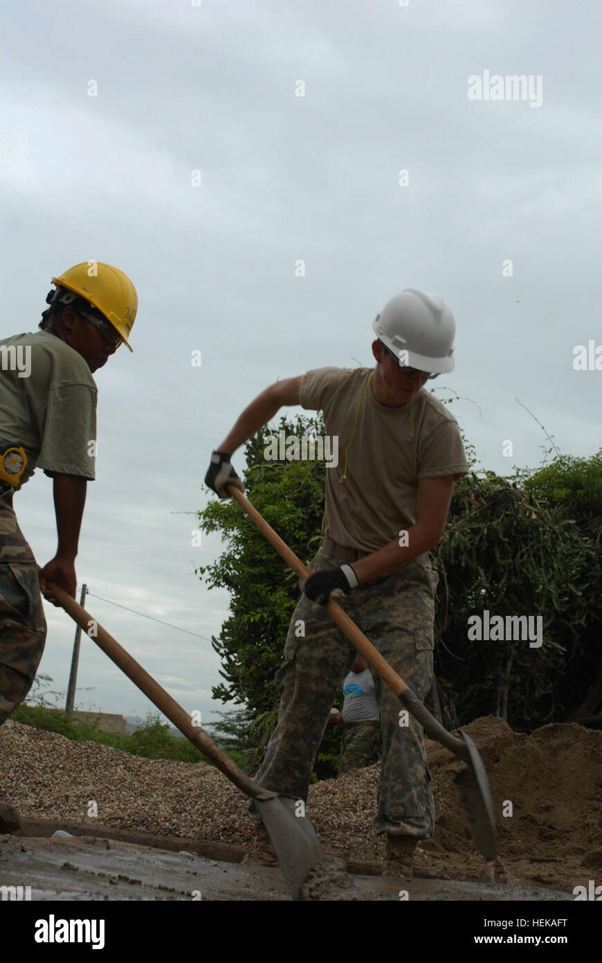 Lance Cpl. Meredith Bregal, Belize Defence Force and Spc. Brian Hackett ...