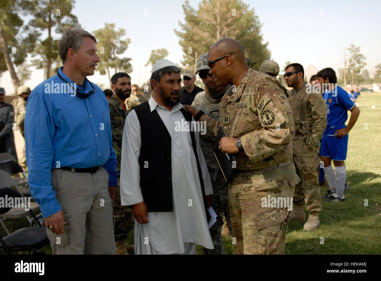 KANDAHAR, Afghanistan - Capt. Derrick W. Dew, commander, 202nd Military ...
