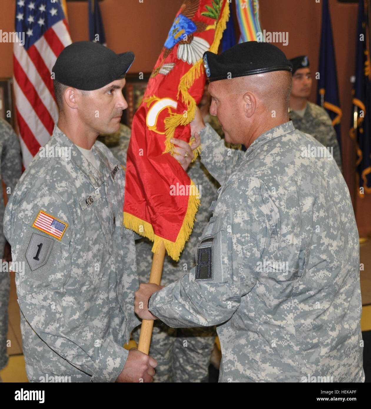 Lt. Col. Thomas B. Kokes, left, commander, 1st Battalion, 361st Air ...