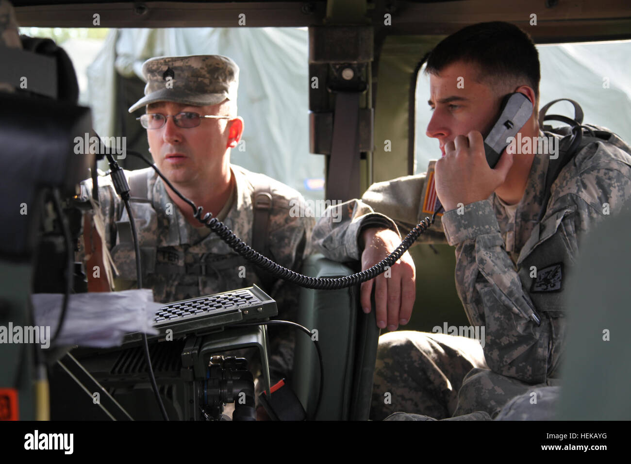 U.S. Army Reserves Staff Sgt. Jason Clutter and U.S. Army Reserves Spc ...