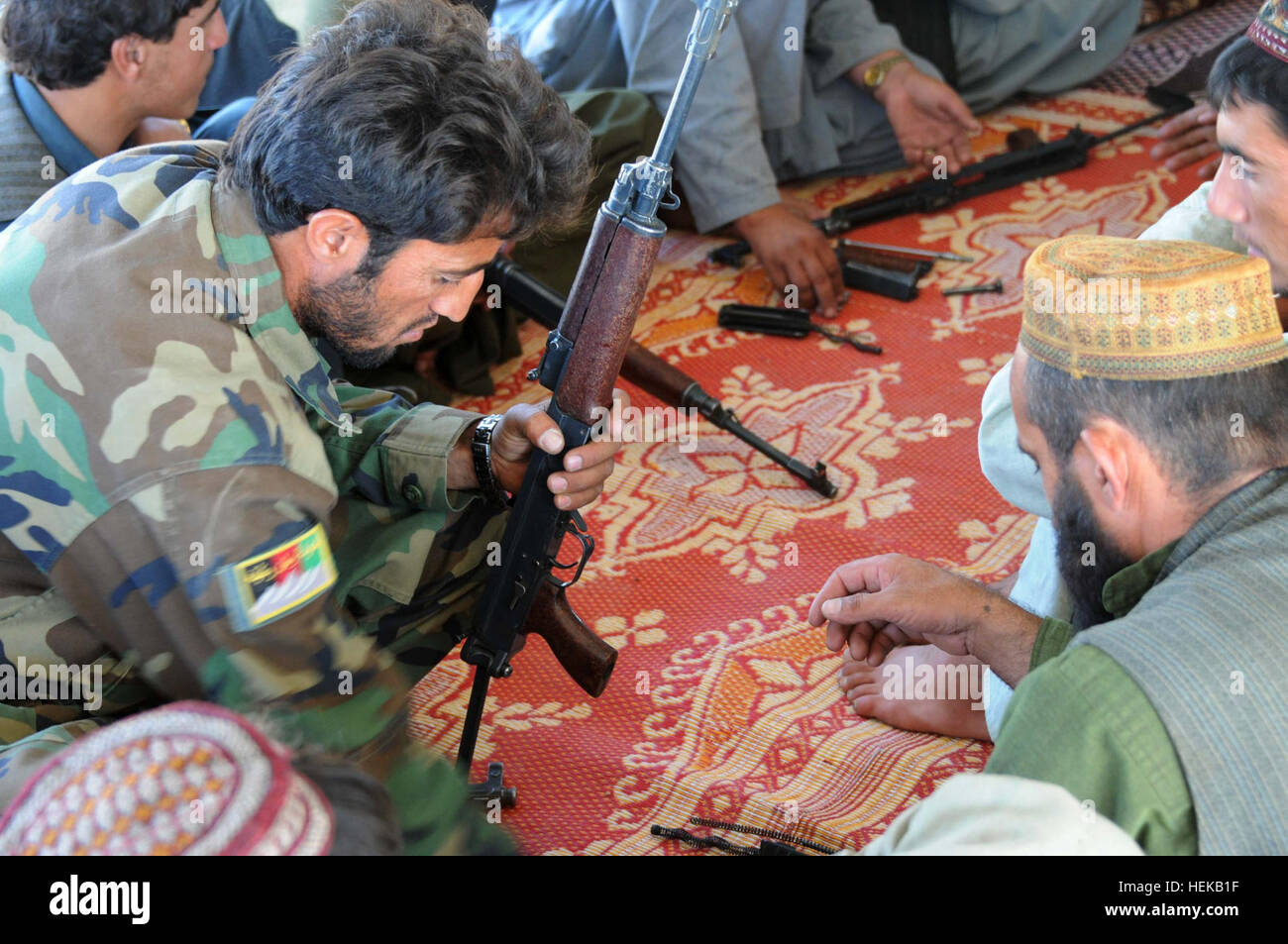 Afghans training to be members of the Afghan Local Police receive ...