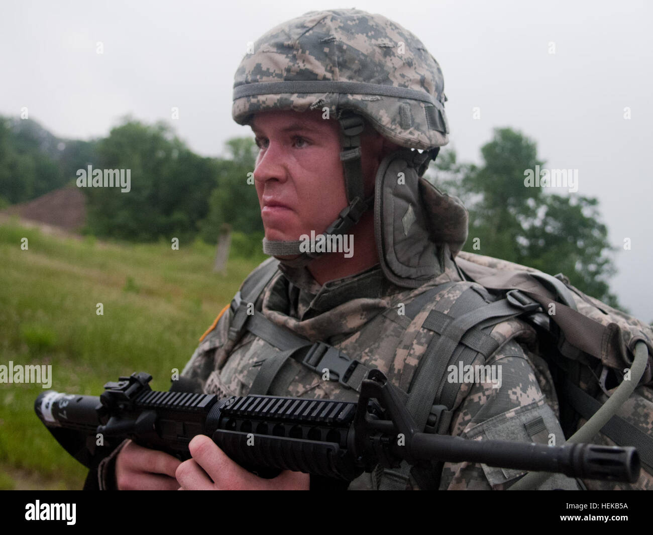 Cpl. Nathan Rupprecht stays focused during the 10km road march at the ...