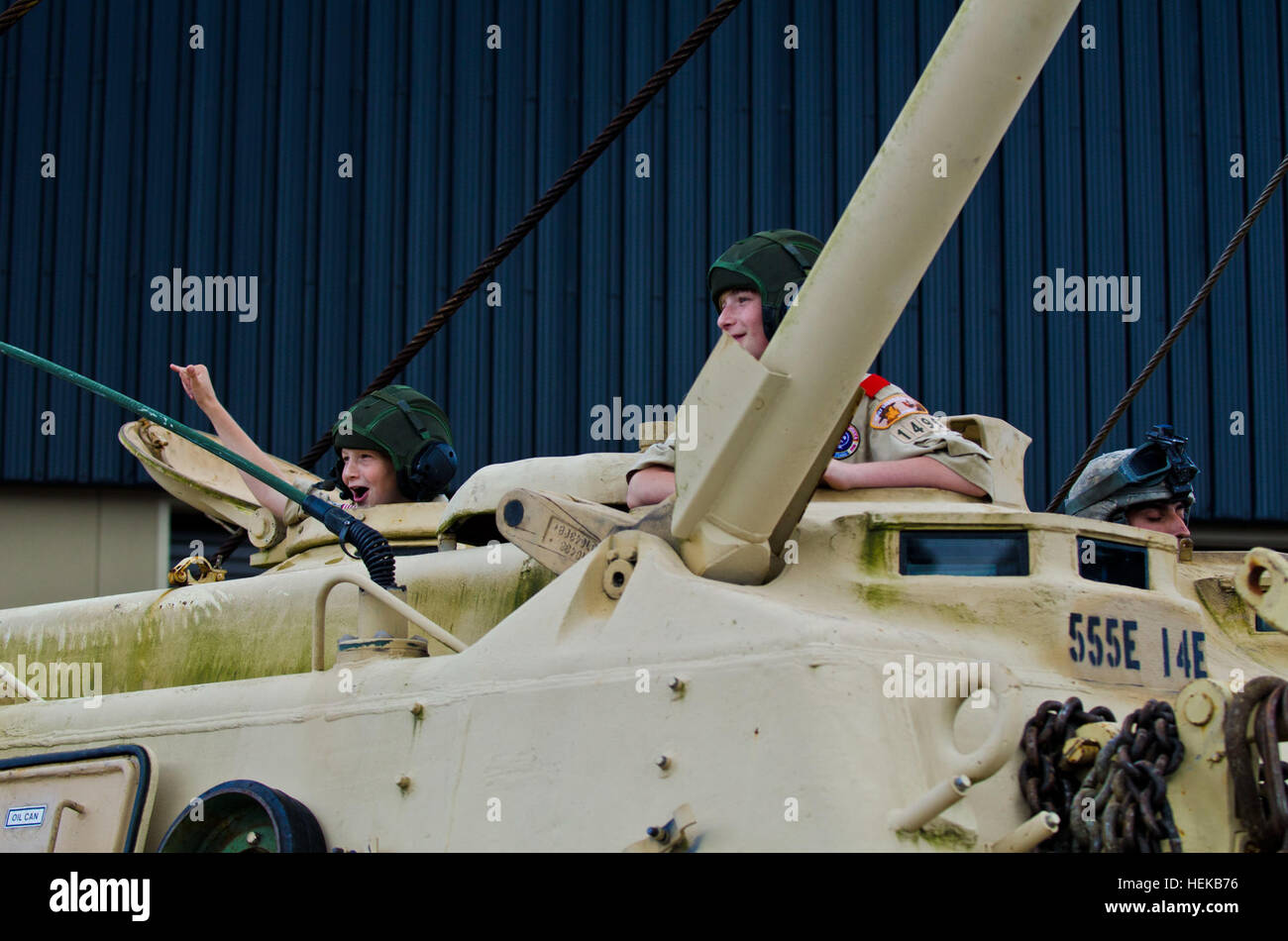 Boy Scouts of America Troop 1496 takes turns helping a soldier from the ...