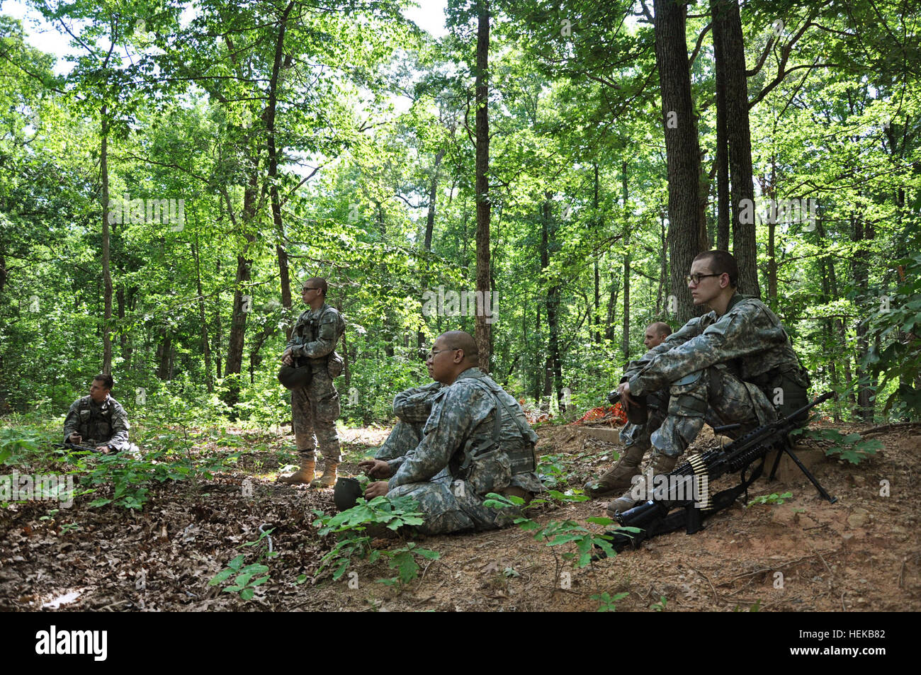 Officer candidates conduct squad movements and battle drills at Fort ...
