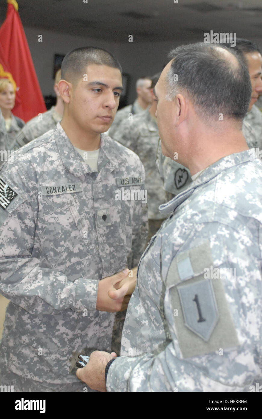 Col. Paul Calvert, right, commander of 2nd “Dagger” Advise and Assist ...