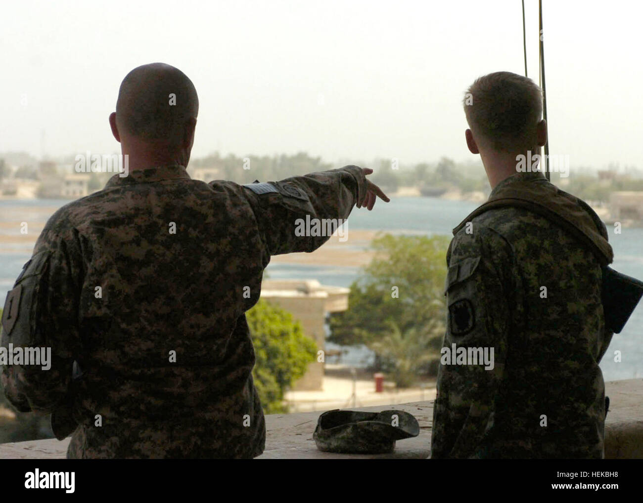 First Sergeant Patrick Thomas (left), senior non-commissioned officer ...