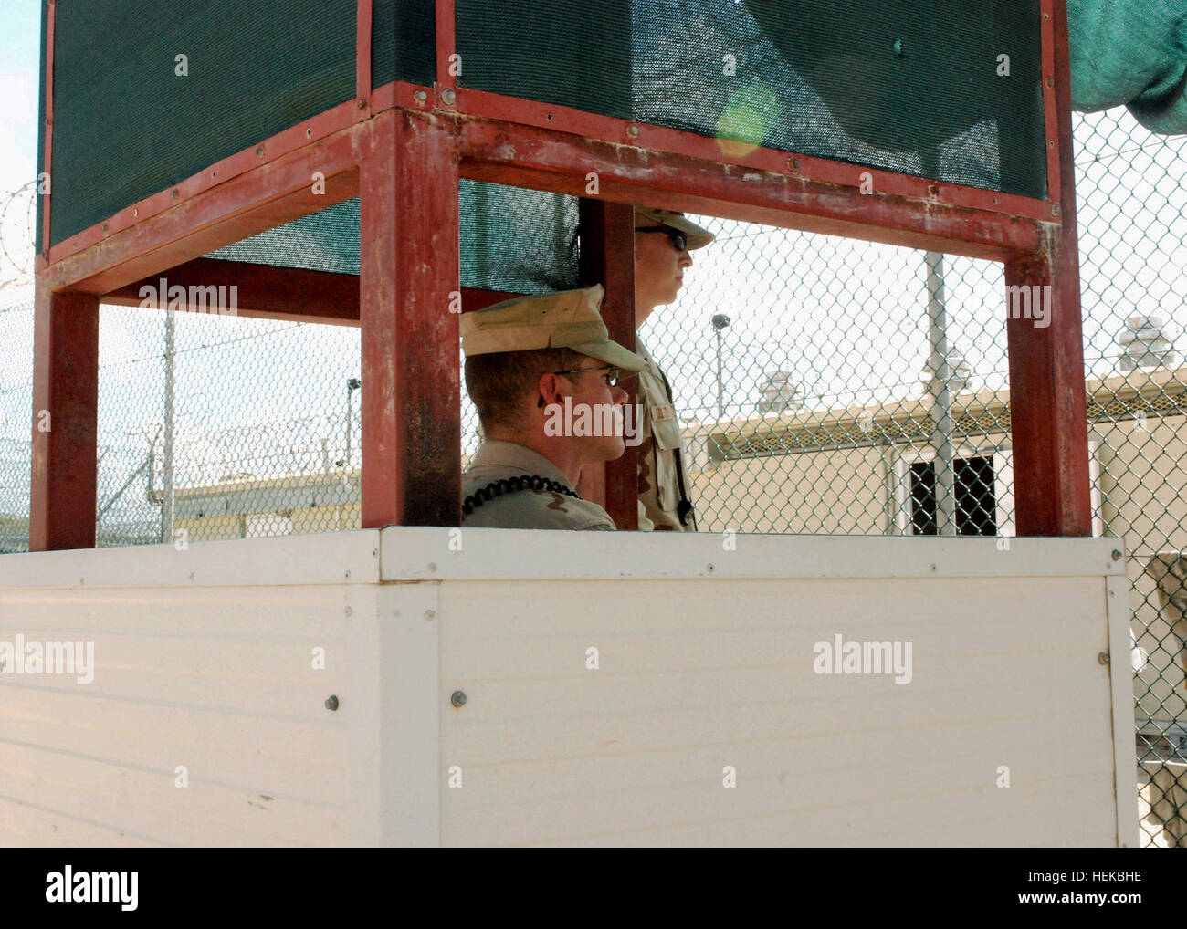 Navy and Army Troopers assigned to the Joint Detention Group at Camp ...