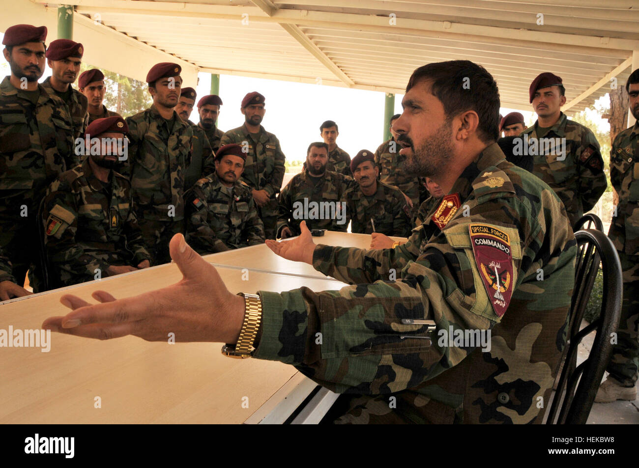 An Afghan National Army Special Operations Forces commander visited the ...