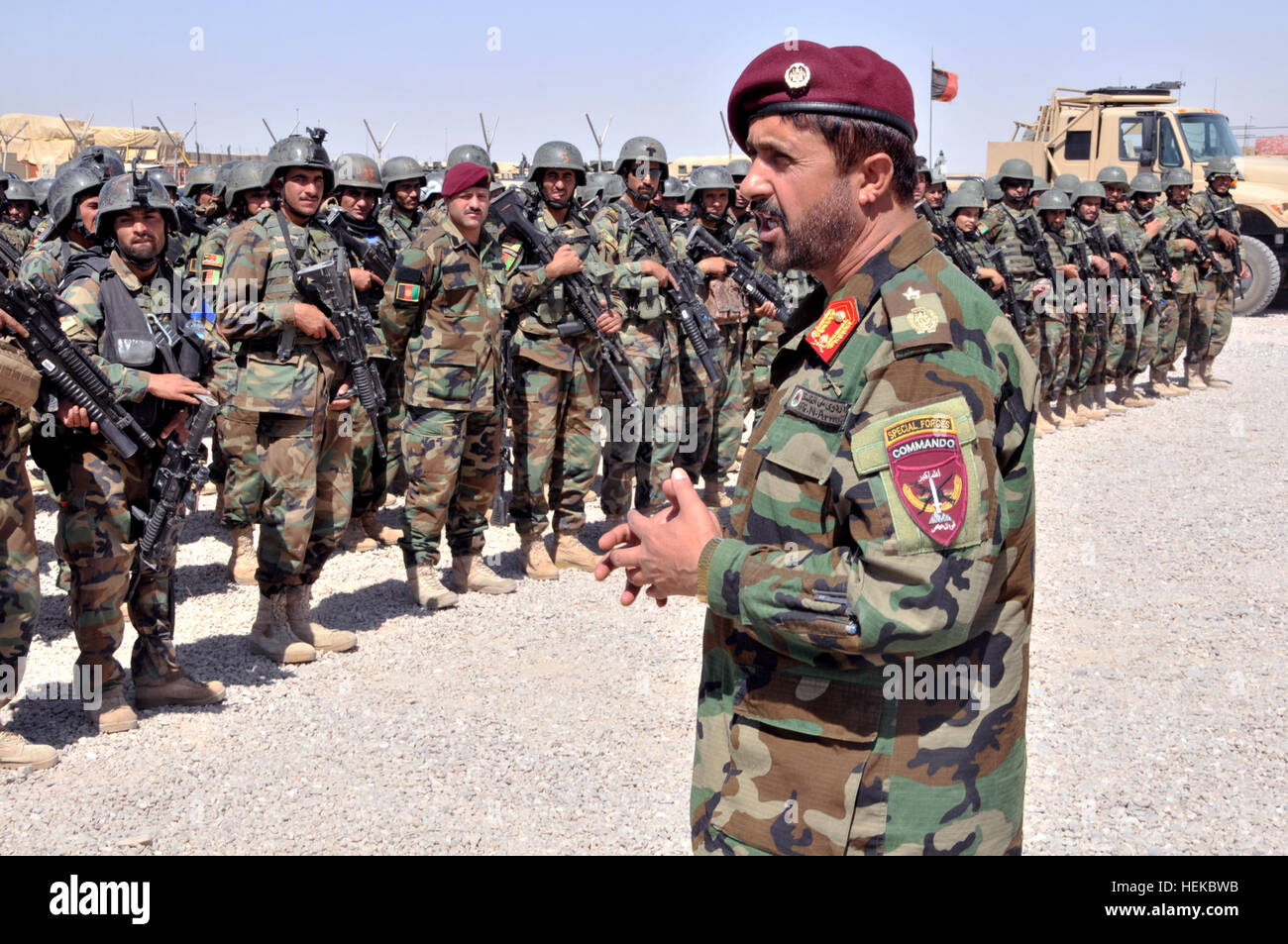 Afghan National Army Special Operations Forces commander, Brig. Gen ...