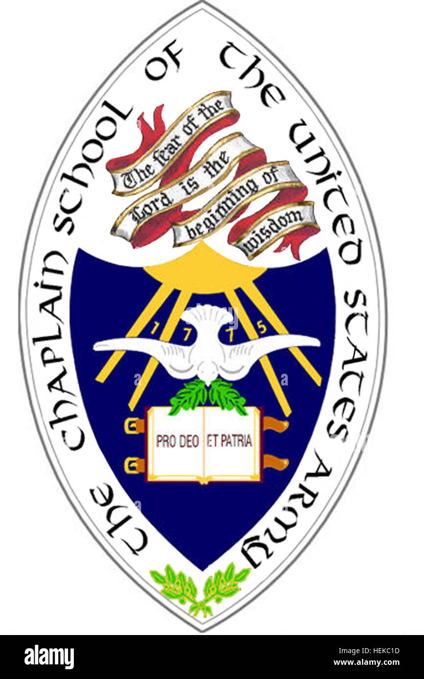 US Army Chaplain Center and School seal Stock Photo - Alamy