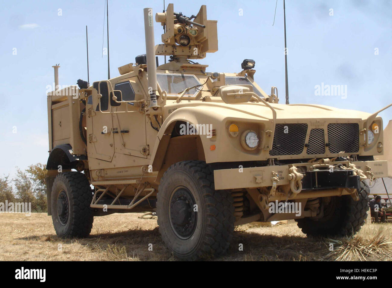 A U.S. Army M-ATV equipped with an M153 Common Remotely Operated Weapon ...