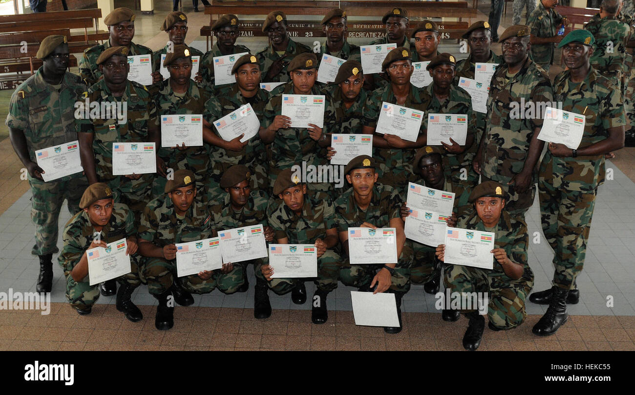 Suriname army soldiers display graduation hi-res stock photography and ...