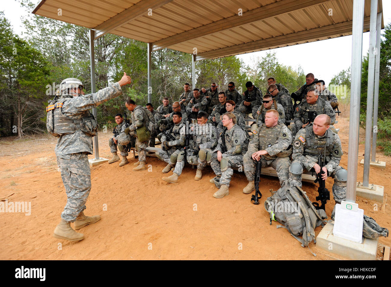 Soldiers from Task Force Raptor (3-124) are given a class on how to ...